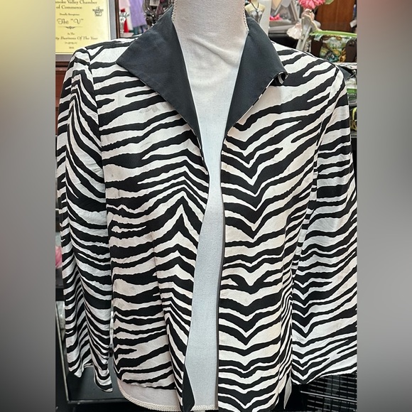 Jackets & Coats | Small Zebra Print Blazer Reversible | Poshmark